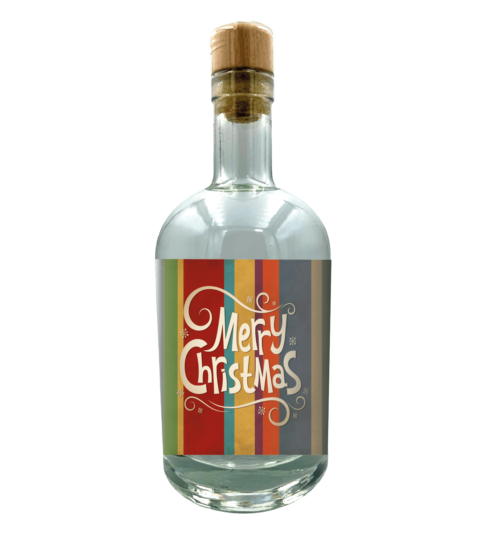 Christmas Labeled Spirits (Gin, Brandy, Vodka) – Personalised Presents